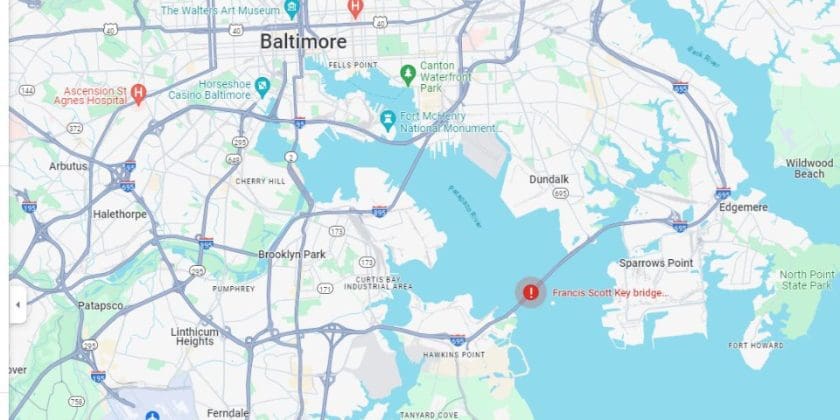 Traffic Alert: AVOID I-695 Southeast Corridor (Key Bridge Collapse)